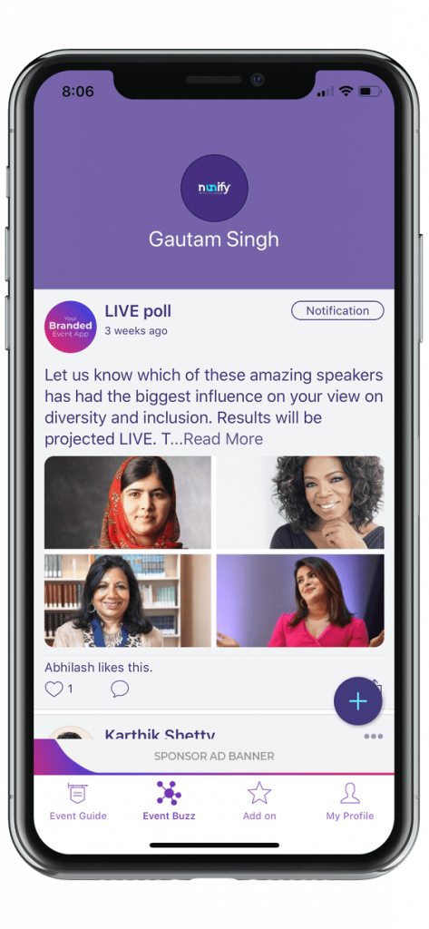 Virtual Event App, Live Audience Polling App - AIDAIO